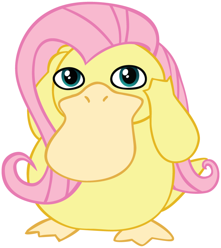 #4005 - safe, artist:nrxia, fluttershy, psyduck, g4, duckface, female ...