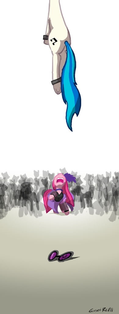 #6664 - semi-grimdark, artist:moronsonofboron, dj pon-3, pinkie pie ...