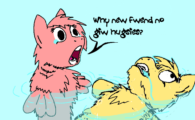 #9491 - grimdark, artist:fluffsplosion, fluffy pony, sea pony, crying ...