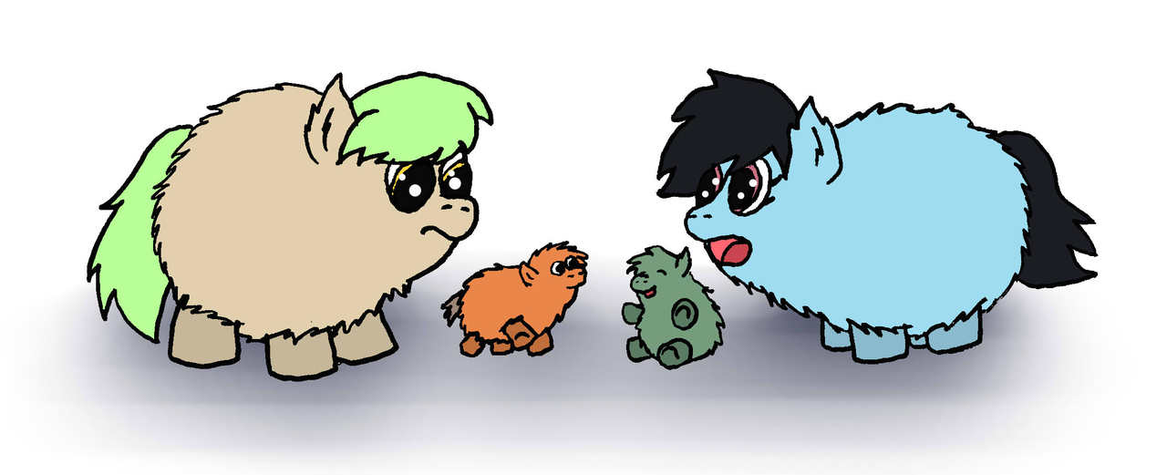 #9619 - safe, artist:coalheart, fluffy pony, pony, fluffy pony foals ...