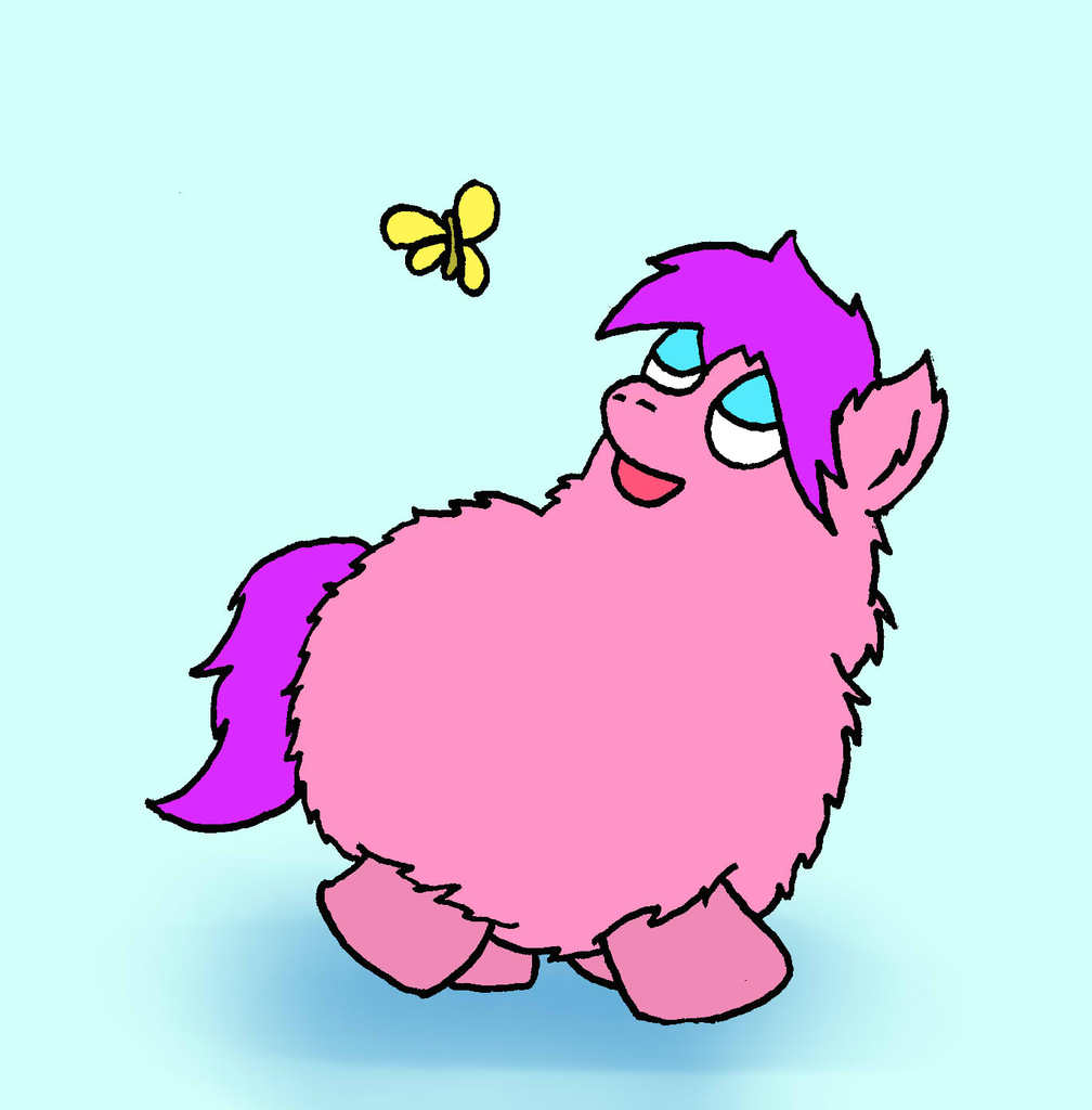 #9639 - safe, artist:coalheart, butterfly, fluffy pony, pony, fluffy ...