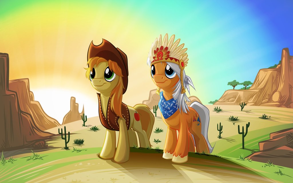 #14705 - safe, artist:mysticalpha, braeburn, wigwam, earth pony, pony ...