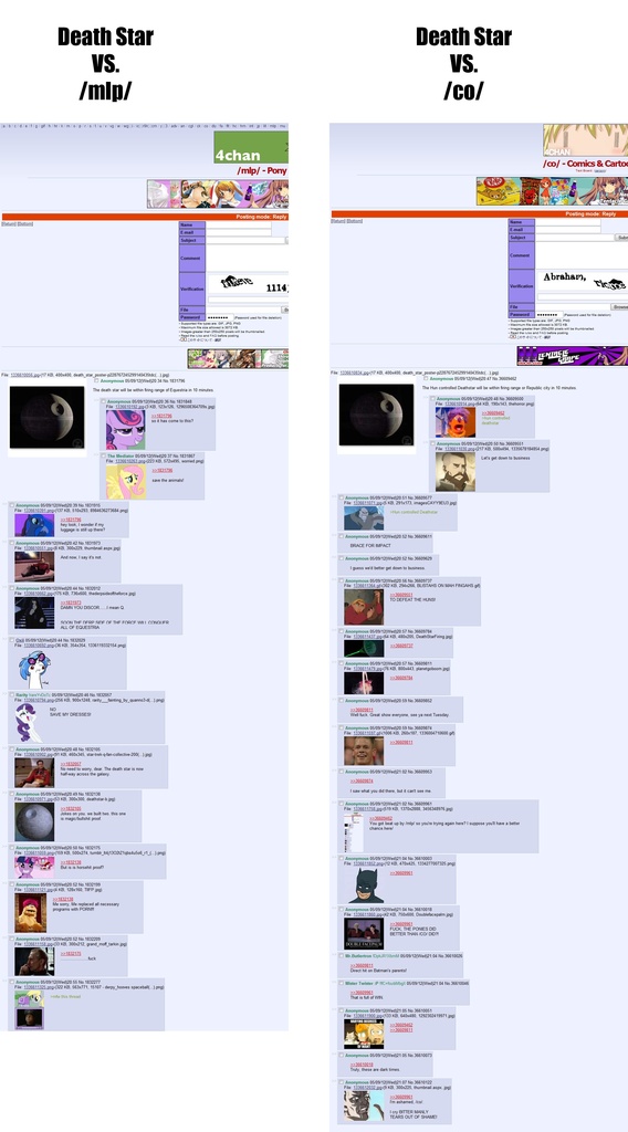 #15301 - safe, /co/, /mlp/, 4chan, 4chan screencap, death star, image ...