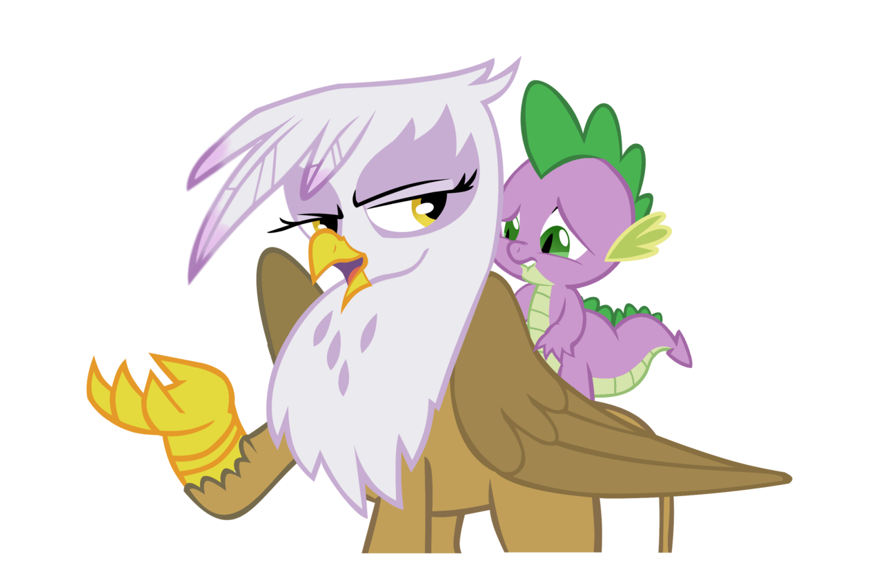 #17482 - safe, artist:daydreamsyndrom, gilda, spike, dragon, griffon ...