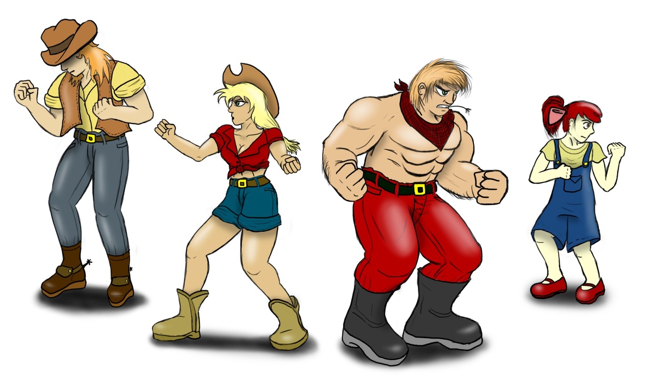 #19092 - safe, artist:jarntazecht, apple bloom, applejack, big ...