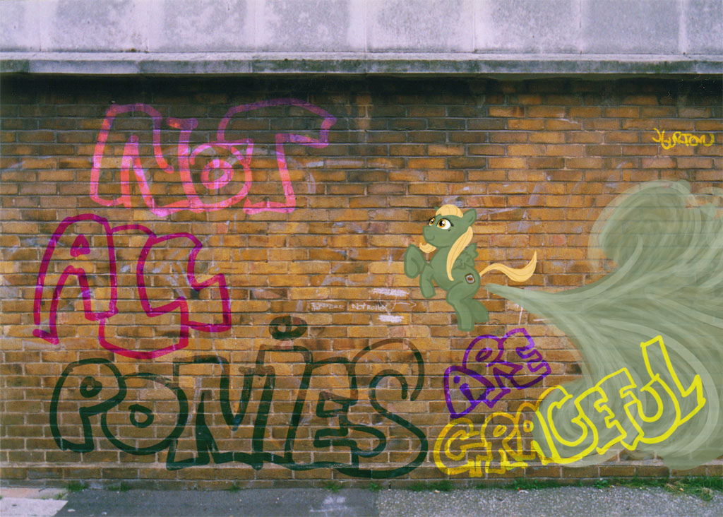 #22057 - safe, artist:jburton, oc, oc only, pegasus, pony, brick wall ...