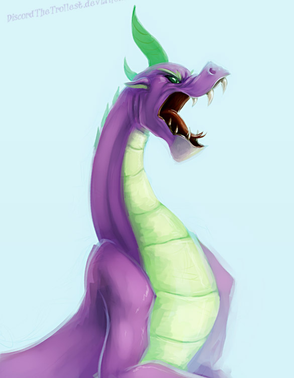 #22995 - safe, artist:discordthetrollest, spike, dragon, g4, adult ...