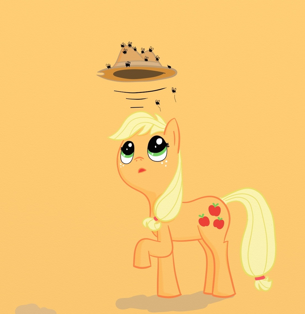 #23803 - safe, artist:dennyhooves, applejack, fly, pony, female, raised ...