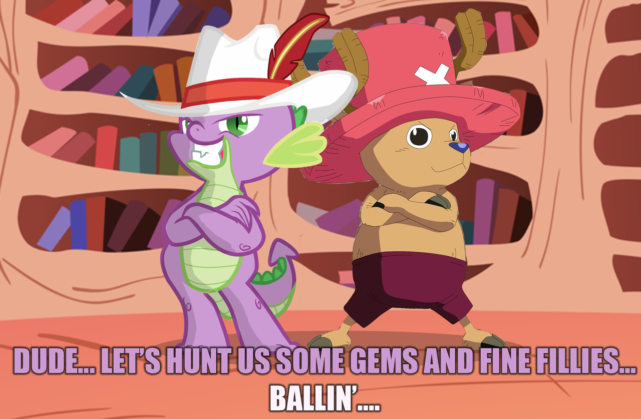 #39963 - safe, artist:irie-mangastudios, spike, g4, one piece, tony ...