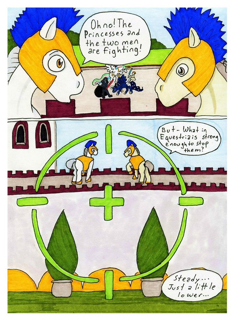 #41048 - safe, artist:allison-beriyani, human, pony, g4, boba fett vs ...