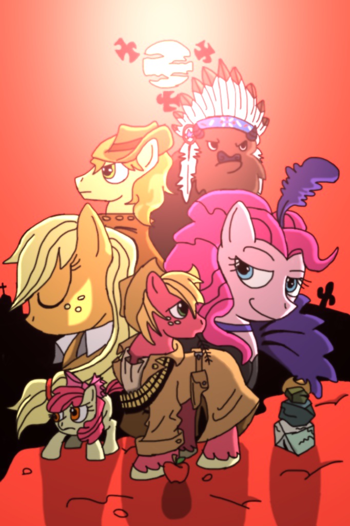 #43411 - safe, artist:chaos-flare44, apple bloom, applejack, big ...