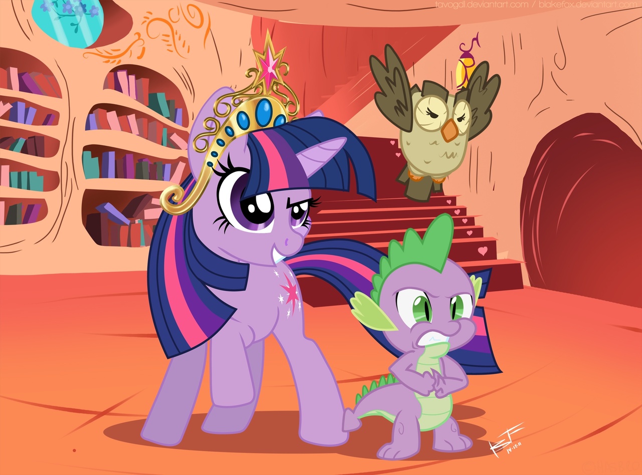 #43544 - safe, artist:tavogdl, owlowiscious, spike, twilight sparkle ...