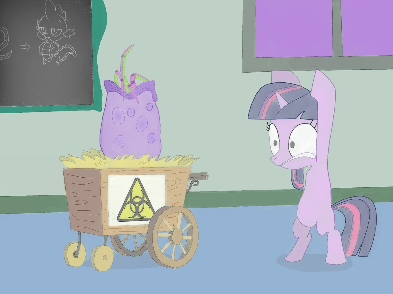 #44166 - safe, spike, twilight sparkle, alien, facehugger, pony ...