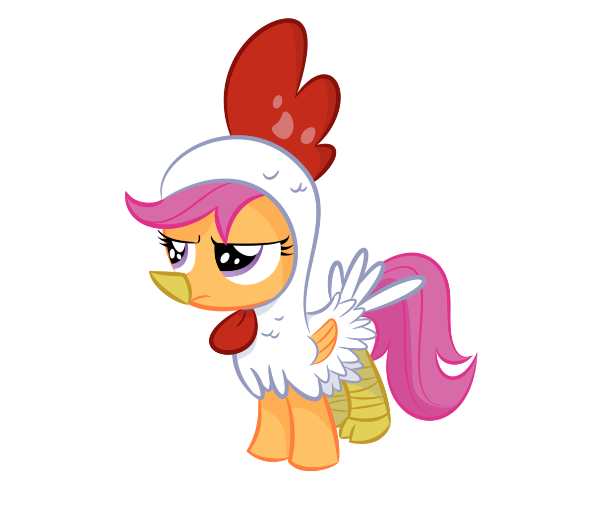 #47098 - safe, artist:shadowdark3, scootaloo, chicken, pony, absurd ...