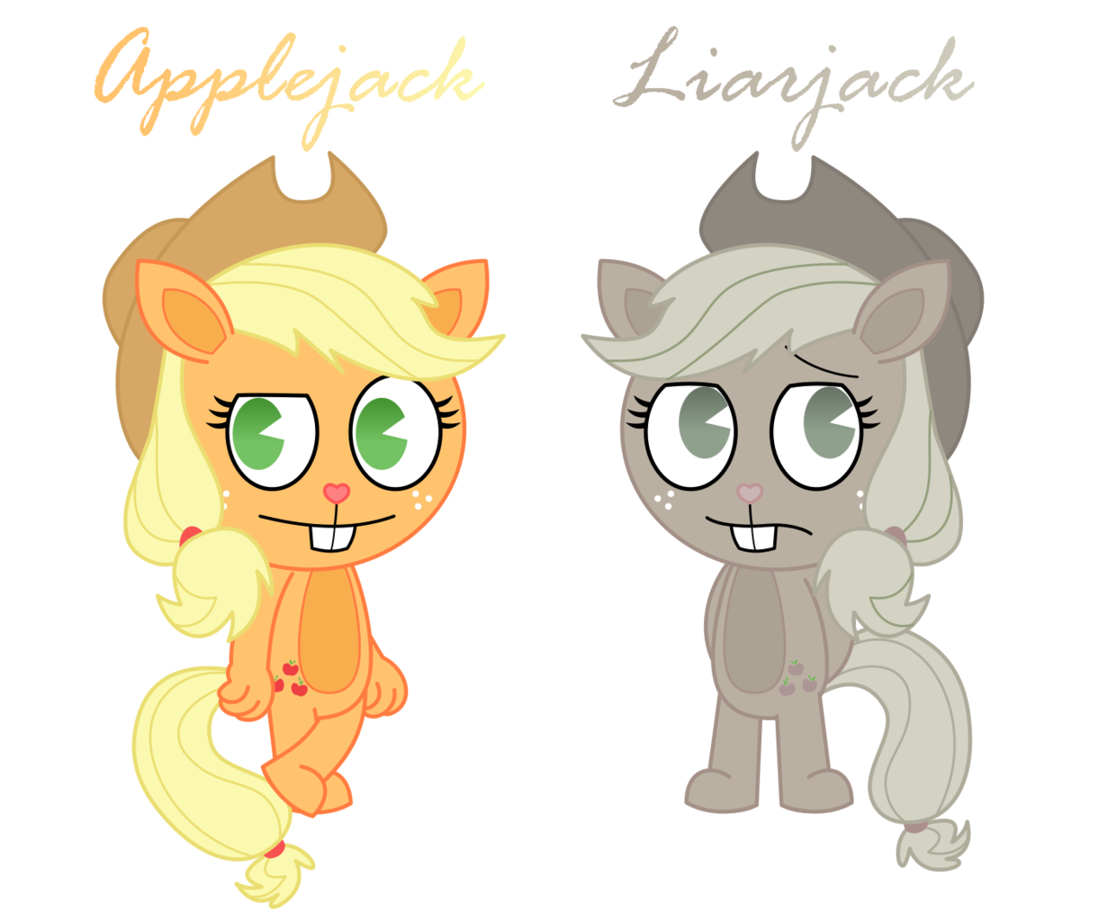#49408 - safe, artist:elica1994, applejack, g4, discorded, happy tree ...