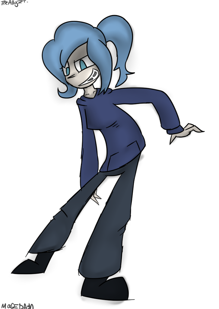 #54400 - safe, artist:theallyzt, princess luna, human, female, human ...