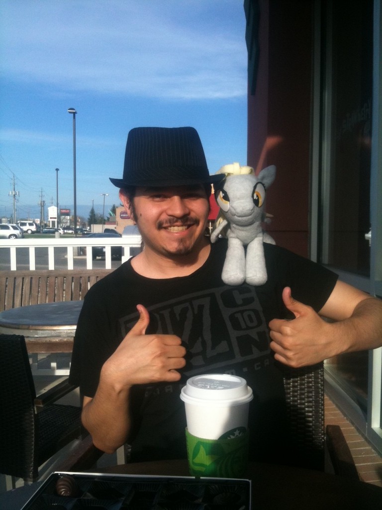 #55551 - artist needed, safe, derpy hooves, human, g4, brony, hat ...