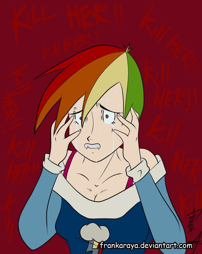 #30467 - semi-grimdark, artist:frankaraya, rainbow dash, human, fanfic ...