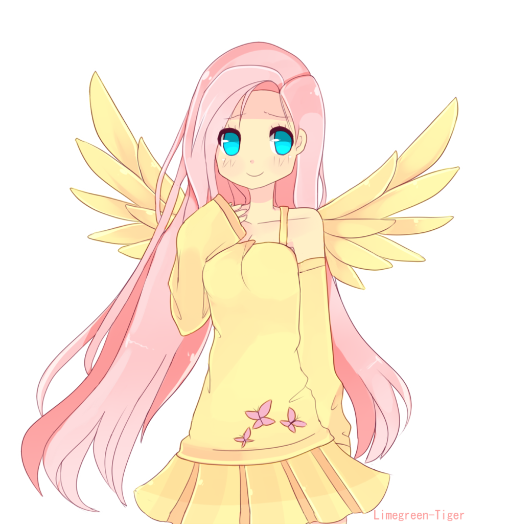 #61693 - safe, artist:limegreen-tiger, fluttershy, human, g4, clothes ...