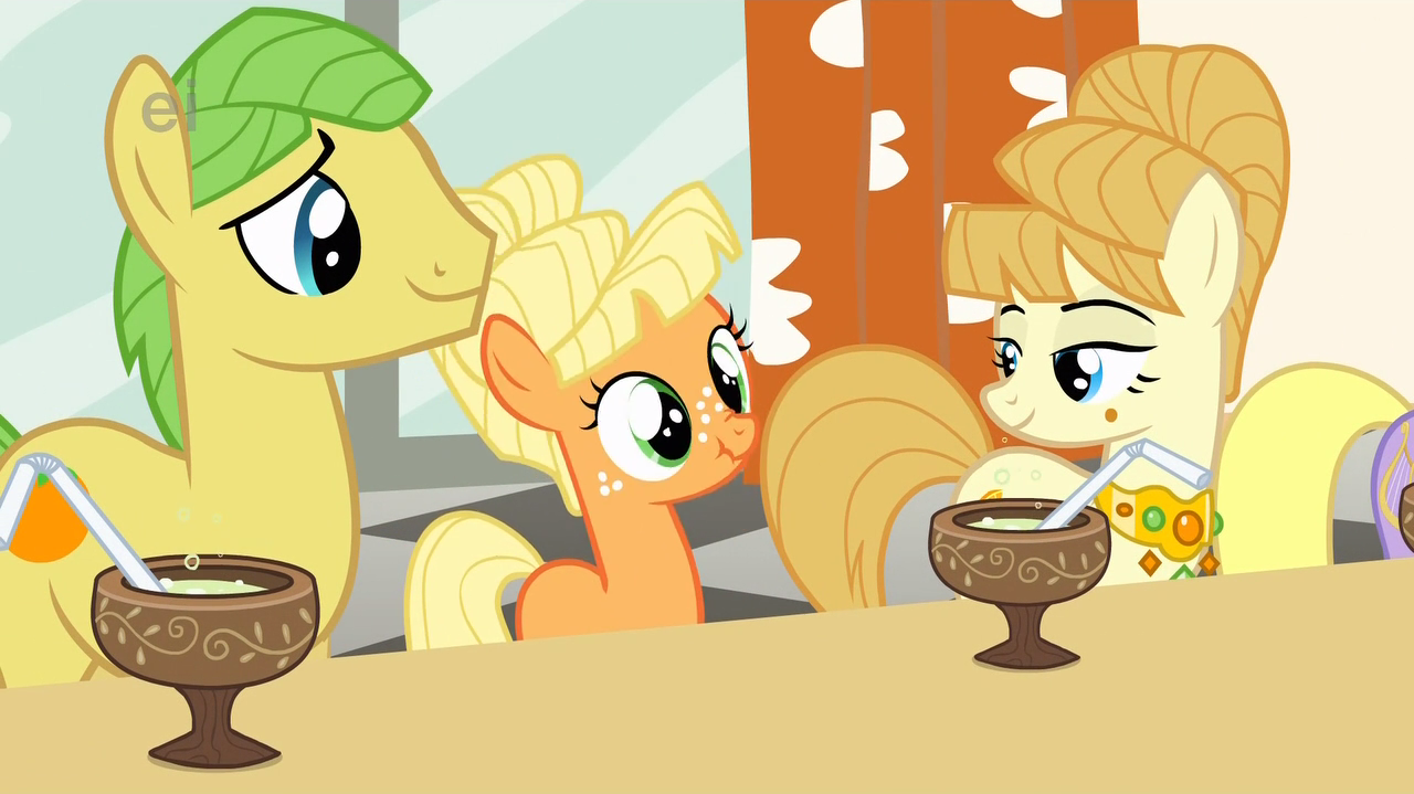 #62005 - safe, screencap, applejack, aunt orange, uncle orange, cute ...