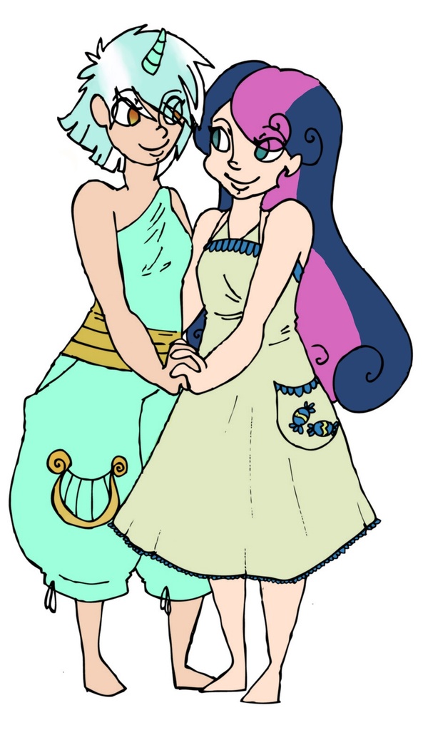 #63226 - safe, artist:plasters-ponies, bon bon, lyra heartstrings ...