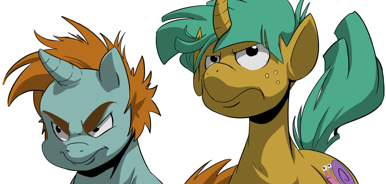 #31991 - safe, artist:sunibee, snails, snips, pony, unicorn, g4, badass ...