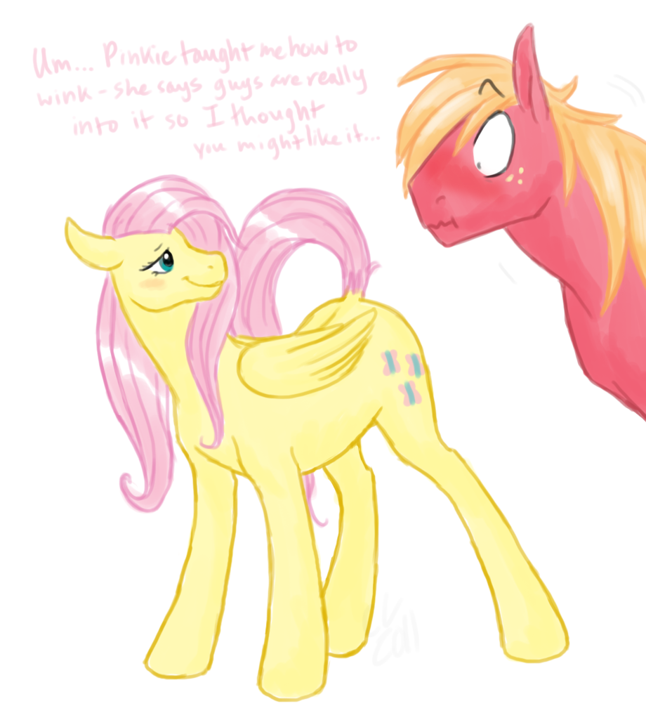 Mlp Fluttershy And Big Mac