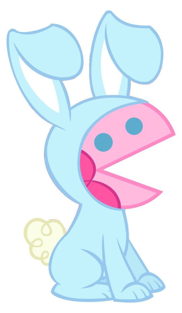#35646 - safe, pinkie pie, :v, bunny costume, clothes, pac-man - Derpibooru
