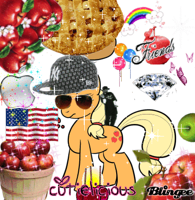 #36396 - safe, applejack, animated, apple, blingee, exploitable meme ...