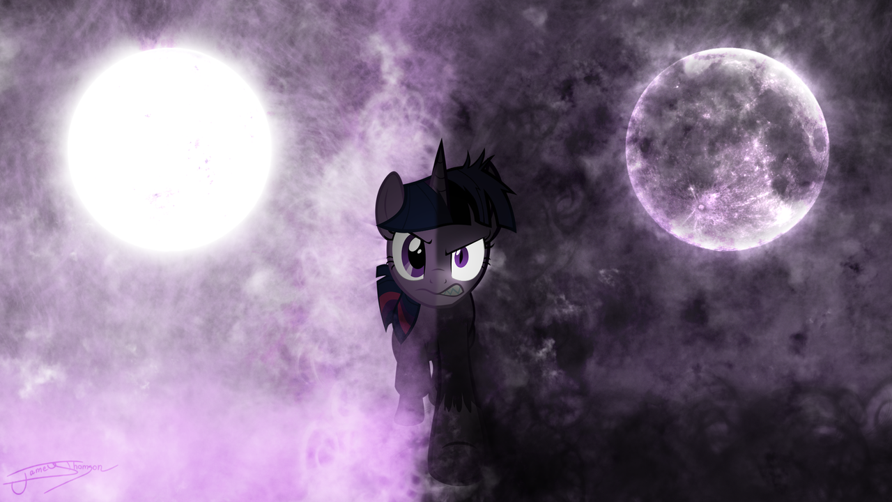 #73477 - safe, artist:jamey4, twilight sparkle, moon, wallpaper ...
