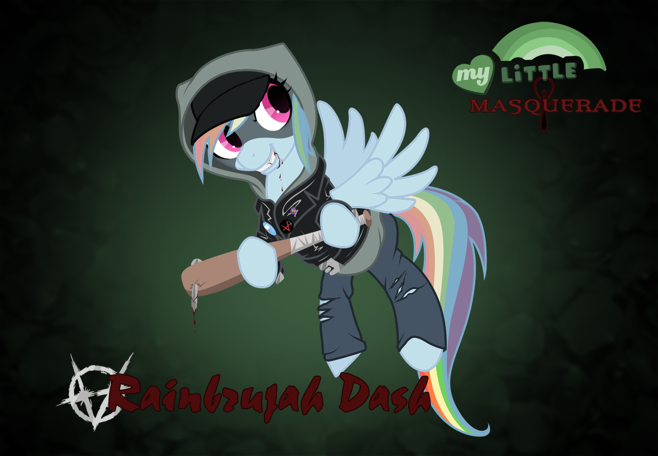 #74904 - semi-grimdark, artist:rhanite, rainbow dash, vampire, baseball ...