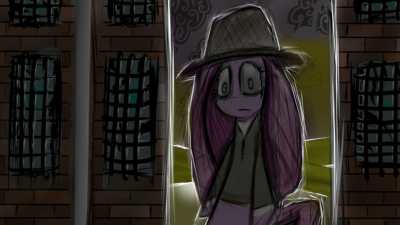 #83636 - grimdark, artist:timeforsp, pinkie pie, semi-anthro, crime ...