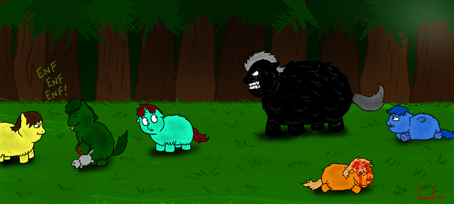 #86306 - explicit, grimdark, artist:phantomfluffy, fluffy pony, blood ...