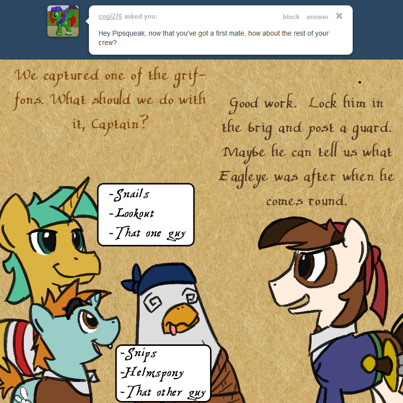 #69649 - safe, artist:eliwood10, pipsqueak, snails, snips, ask captain ...