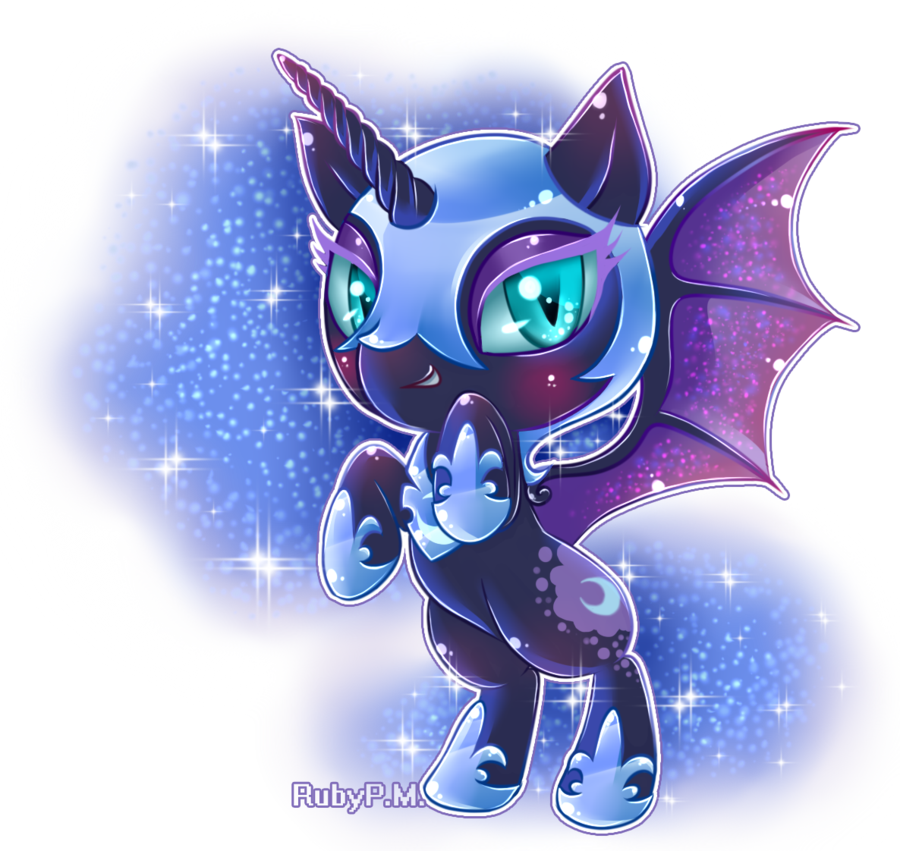 #70588 - safe, artist:rubypm, nightmare moon, pony, g4, chibi, cute ...