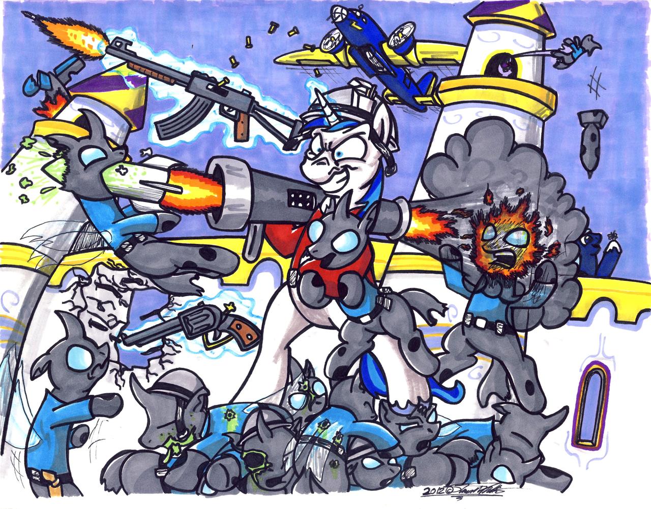 #70780 - semi-grimdark, artist:sketchywolf-13, princess luna, shining ...