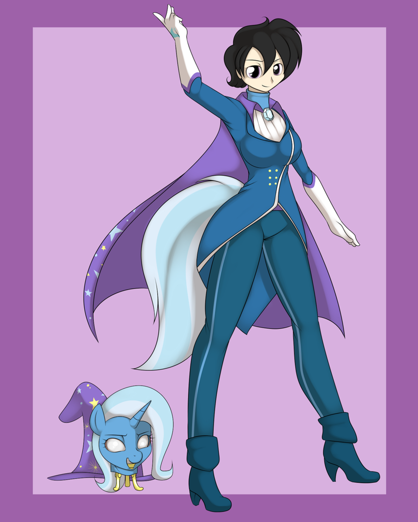 #70792 - safe, artist:kloudmutt, trixie, human, g4, masking, ponyrumi ...