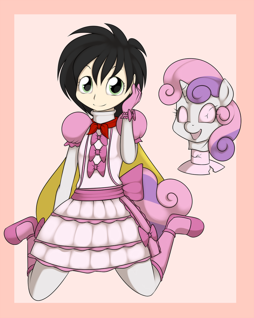 #70796 - safe, artist:kloudmutt, sweetie belle, human, g4, mask ...