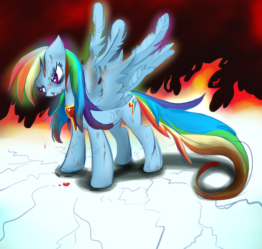 #87985 - semi-grimdark, artist:insanity-wolf, rainbow dash, pegasus ...