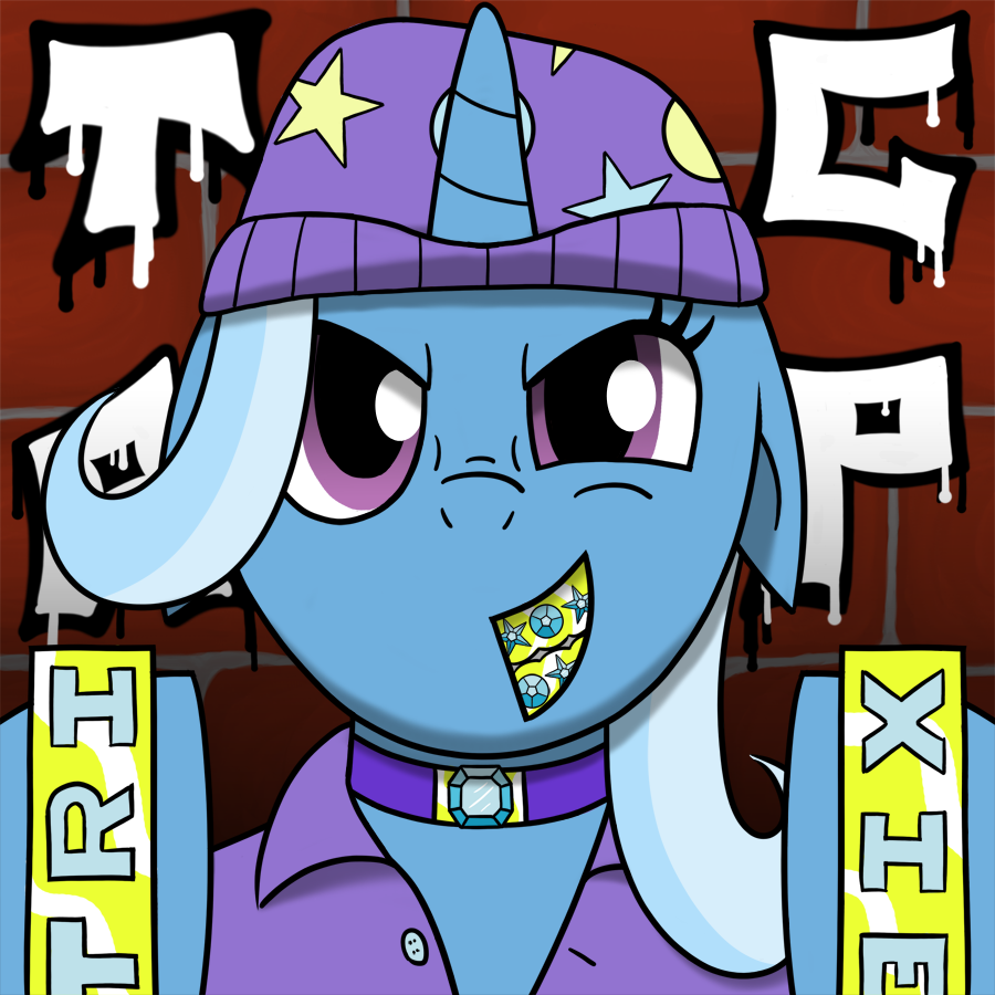 #95805 - safe, trixie, beanie, chav, gangsta, hat - Derpibooru