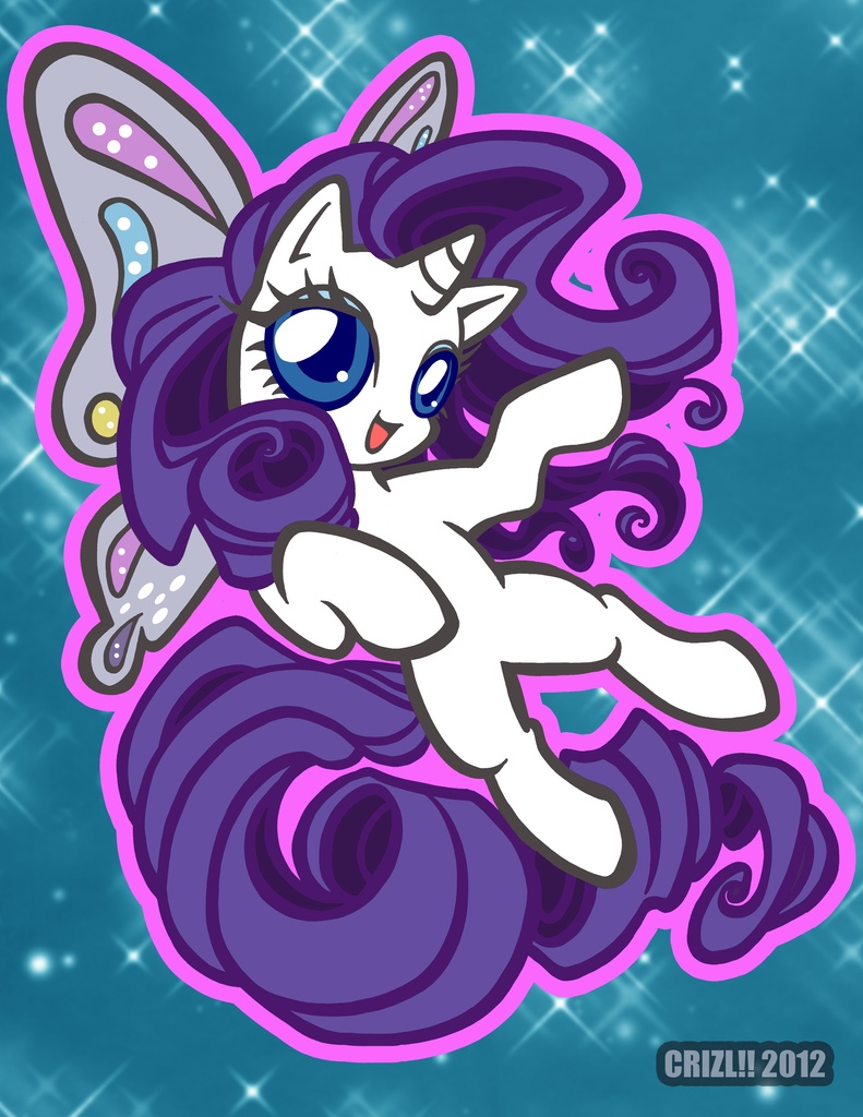 #97254 - safe, artist:crizltron, rarity, pony, female, glimmer wings ...