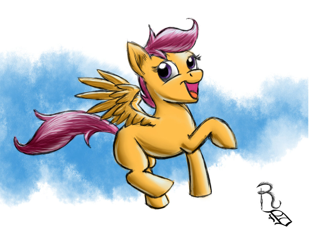 #100256 - safe, artist:ravenousdrake, scootaloo, pegasus, pony, g4, blank flank, female, filly ...