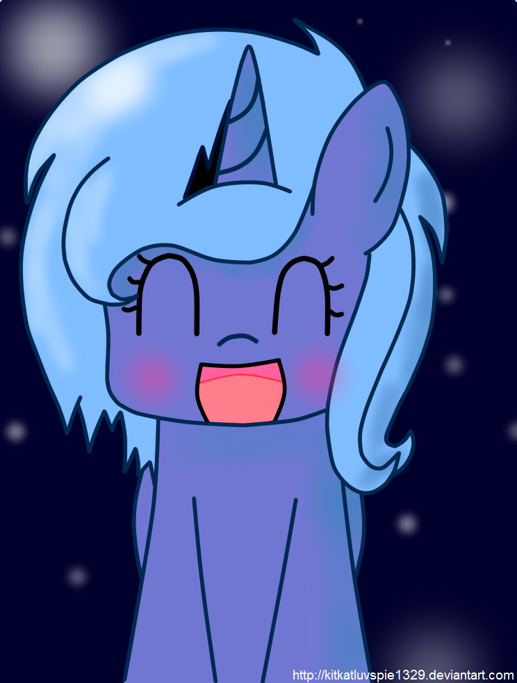 #99977 - safe, artist:kitkatluvspie1329, princess luna, pony, eyes closed, female, filly, solo ...