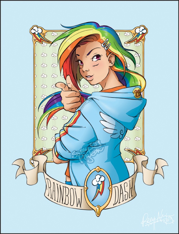 #101189 - safe, artist:sassy-pigeon, rainbow dash, human, g4, humanized ...