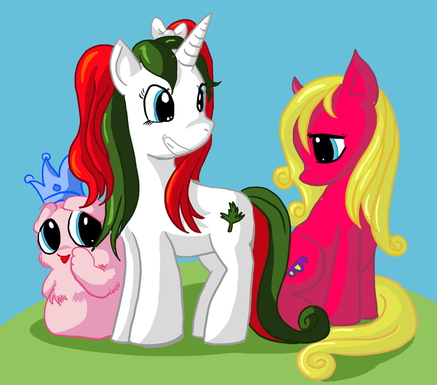 #101367 - safe, artist:xkappax, gusty, shady, bushwoolie, g1 - Derpibooru