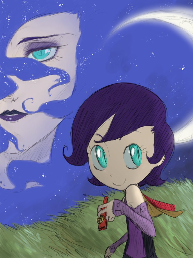 #102054 - safe, artist:thelivingmachine02, nightmare moon, oc, oc:nyx ...