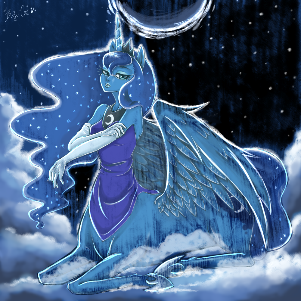 #103166 - safe, artist:bunina, princess luna, centaur, taur, g4, female ...