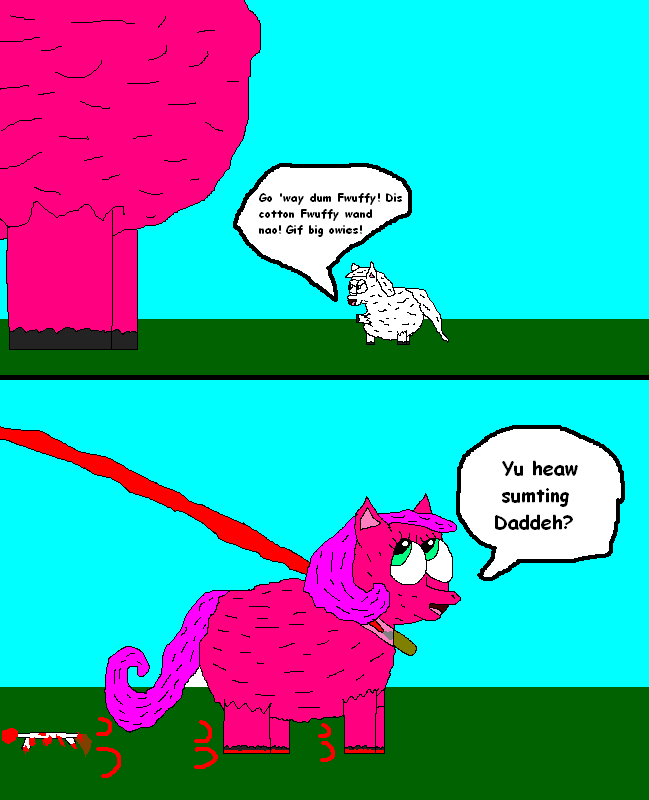 #103324 - grimdark, fluffy pony, blood, comic, cotton fluffies, fluffy ...