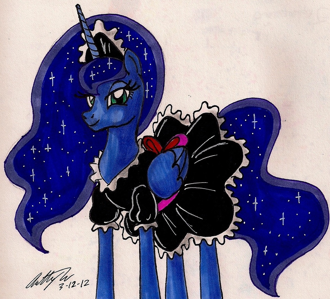 #104274 - safe, artist:newyorkx3, princess luna, pony, clothes, female ...