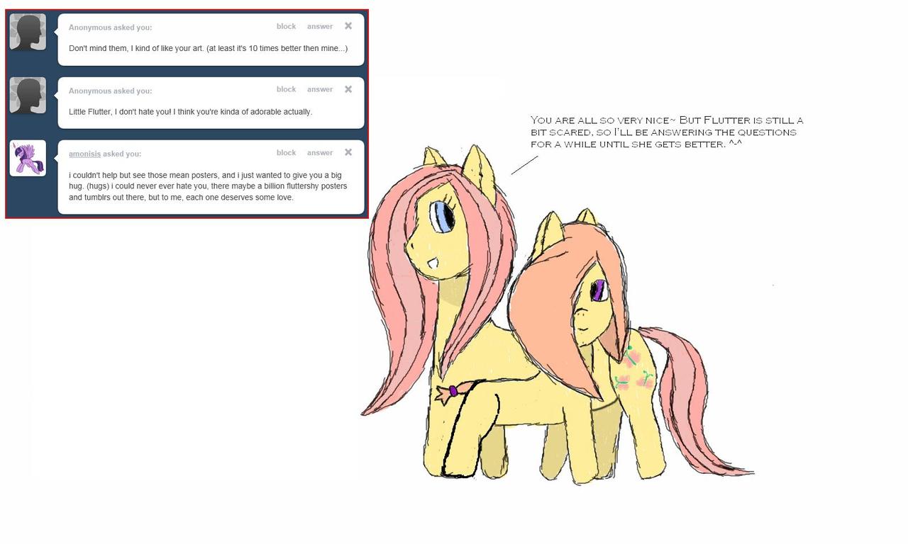 #106744 - safe, artist:the hated filly flutter, fluttershy, oc, oc:flutter, g4, daughter, mother ...